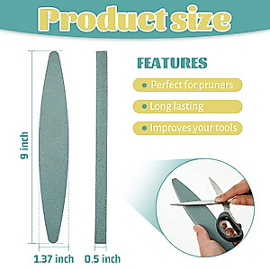 2 Pieces Garden Sharpening Stone Knife Sharpener for Garden Tools Garden Tool Sharpener Diamond Coated Sharpener Stone Tool Sharpeners, 9 x 1.47 Inches