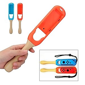 Raguso Game Drumsticks, Game Drum Stick Simple Design Lightweight Long Service Life Compact Size for Joy-Con Drumming Game for Switch Action Accessory Kit