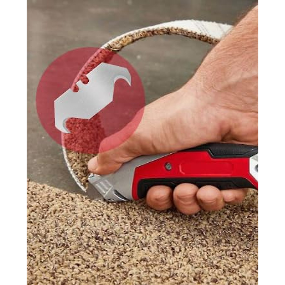 Hook Blade 10 Pack Utility Knife Hooked Razor Blades - Ten Super Sharp Refill Blades in Convenient Storage Box - Heavy Duty SK5 Replacement Blades for Carpet, Roofing Blade Knife, Box Cutter