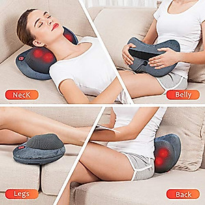 CooCoCo Shiatsu Neck Massager Pillow with Heat, Neck and Back Massager, Gifts for Women/Men/Mom/Dad,Pillow Massager for Neck and Back,Shoulders