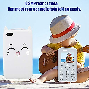 CHICIRIS Mobile Phone, Rear Camera 0.3mp A5 Straight Mini Card Mini Phone, Support Multi-languauge 3.5mm Round Hole Single Card Slot for Child Adult Old Man Students