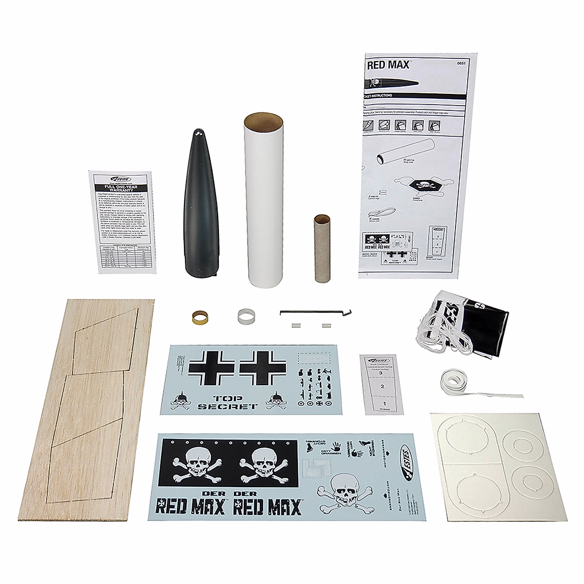 Estes Rockets 0651 Der Red Max Rocket Kit, Skill Level 1 Brown/a