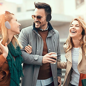 Whaline 3 Pairs Ear Warmers Bandless Ear Muffs Unisex for Winter Outdoors (Black, M)