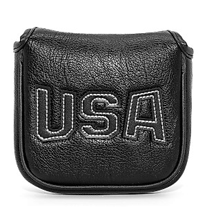 Golf Putter Cover, Putter Headcovers Golf Club Head Covers Putter Headcover for Blade Leather Golf Mallet Putter Head Covers with Magnetic for All Brands USA Style