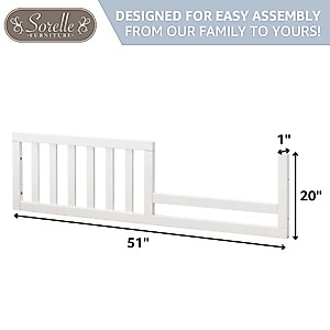 Sorelle Furniture Toddler Rails and Full-Size Bed Adult Rails, Sorelle Wood Bed Rail & Crib Conversion Kit, Converts Sorelle Furniture Crib to Toddler Bed and Full-Size Bed, # 136 - Stone Gray