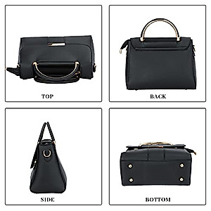 KUANG! Fashion Handbags Purses for Women Top Handle Satchel PU Leather Shoulder Bags Small Tote Bag