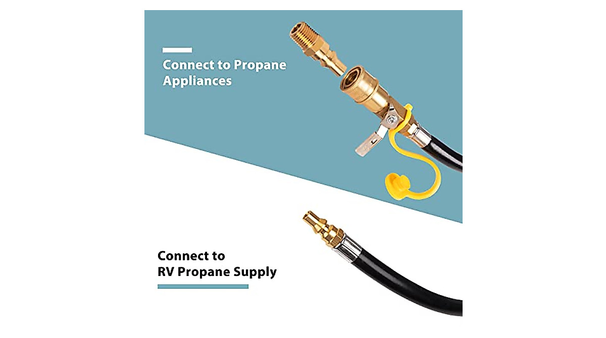 SHINESTAR RV Propane Quick Connect Kit – 12FT Hose & Adapter for ...