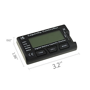 SoloGood RC Cellmeter 7 Digital Battery Capacity Checker Lipo Battery Tester RC Battery Voltage Tester for LiPo/Li-ion/Nicd/NiMH Cell Meter Battery Checker Tester