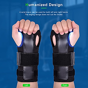 Aastin Wrist Brace for Carpal Tunnel, Wrist Splint for Tendonitis and Arthritis Pain Relief, Adjustable Wrist Support with Aluminum Bar for Men and Women Fits for Right and Left Hand (S)
