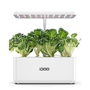 iDOO Hydroponics Growing System, Indoor Garden Starter Kit with LED Grow Light, Automatic Timer Germination Kit, Height Adjustable (7 Pods)