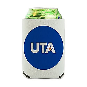 Texas at Arlington Primary Logo Can Cooler - Drink Sleeve Hugger Collapsible Insulator - Beverage Insulated Holder