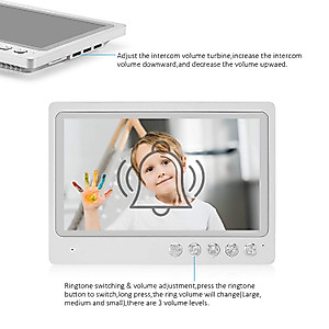 WOLILIWO Video Intercom System,9inch Monitor for Video Doorbell Wired,Doorbell with Camera and Monitor Support Night Vision,Unlocking,Monitoring,Dual-Way for Villa Home Office Apartment
