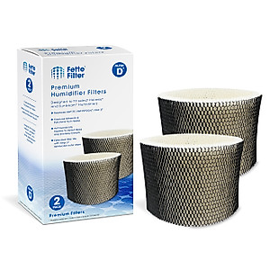 Fette Filter - HWF75 Replacement Wicking Filter Compatiable with Holmes Filter D HWF75 HWF75CS HWF75PDQ-U HF222 & Sunbeam Cool Mist Humidifier Models 3000 Series. Pack of 2