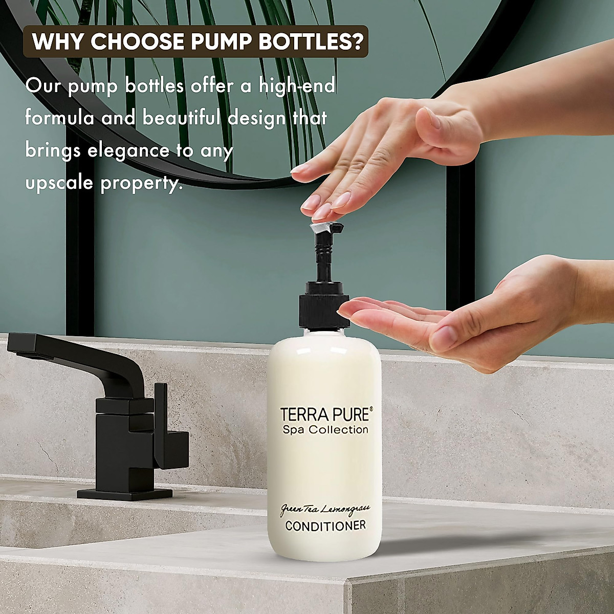 Terra Pure Conditioner | Spa Collection | Hotel Amenities in Pump Bottle | 10.14 oz. / 300 ml (Single Bottle)
