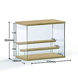 Clear Acrylic Display Case for Mini Funko Pop Action Figures,Display Stand Riser Shelf with 3 Steps,Display Cabinet Dustproof for Mini Figure Toys Perfume Gem Stone Collectibles(12.5 x7 x10.4 inch)