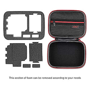 HSU Small Case for GoPro Hero 11/10/9/8, Hero7 Black,6,5, 4, 3+, 3,Hero(2018) Carrying Case for Action Cameras and GoPro Accessories(Small Size Red)