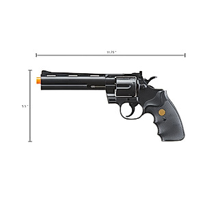 Airsoft 36B Spring Revolver Low Powered Airsoft Pistol Durable Plastic -Black