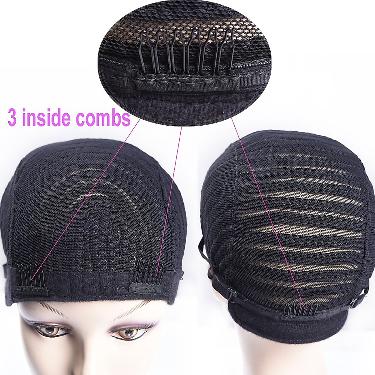 Refined Braided Wig Caps Crotchet Cornrows Cap For Easier Sew In Caps for Making Wig Glueless Hair Net Liner Crochet Wig Caps(Cornrows Caps 1pcs)