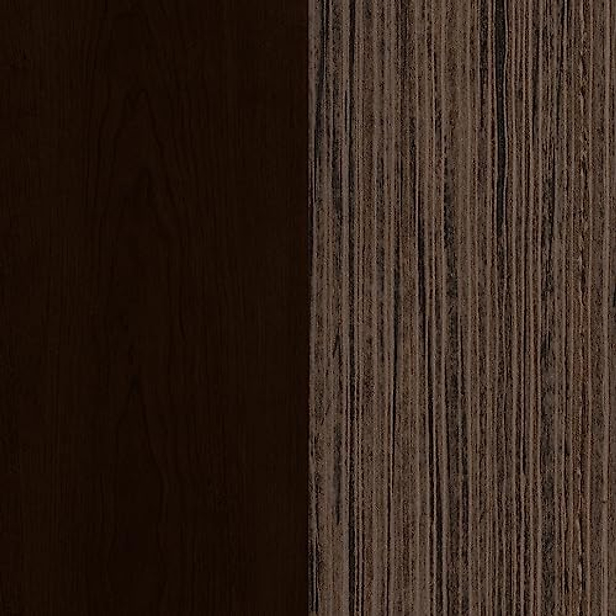 South Shore Floating Wall Mounted Media Console, Chocolate & Zebrano