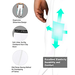 Roadbox 2 Pack Men's Compression Pants Cycling Tights Leggings Cooling Dry Underwear Bottoms Baselayer for Basketball Running