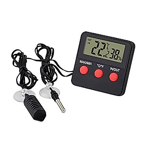 Yardwe 2 Sets Pet Thermometer Hygrometer Digital Thermometer Mini Digital Hygrometer Fish Tank Pet Hygrometer Reptile Hygrometer Lizard Thermometer Reptile Thermometer Glass Box Simple