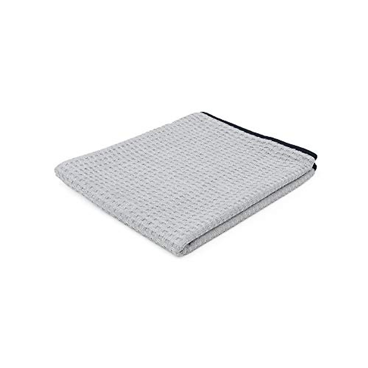 The Rag Company - The Big One - Waffle-Weave Microfiber Drying Towel; Super Absorbent for Car Washes, Detailing, and More; Buttersoft Suede Edges; Scratch-Free, 450GSM, 25in x 40in, Grey