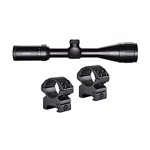 Hawke Sport Optics Vantage 3-9x40 AO Mil Dot Riflescope 14123 and Hawke 2-Pc Medium Weaver Rings Kit