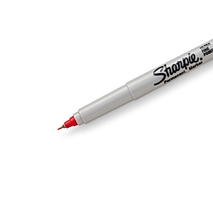 SHARPIE Color Burst Permanent Markers, Ultra-Fine Point, Red