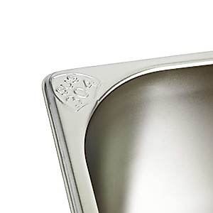 2 Pack Steamer Table Chafer Pans, 6-Inches Deep, 1/3 Size Stainless Steel Steam Table Pan with Reinforced Corners for Buffet, Catering, Hot/Cold Foods (13 x 7 Inches)