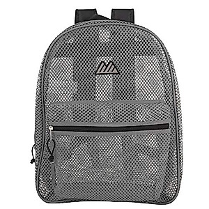 Summit Ridge Mesh Backpacks for Kids, Adults, School, Beach, and Travel, Colorful Transparent Mesh Backpacks with Padded Straps Large