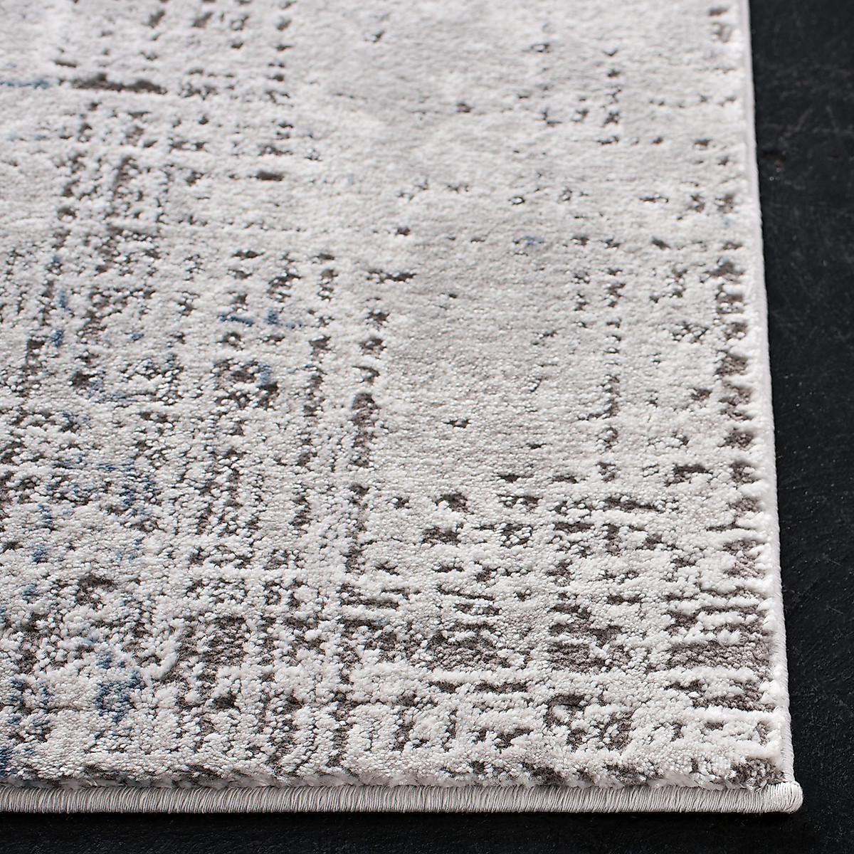 SAFAVIEH Craft Collection Area Rug - 9' x 12', Grey & Blue, Modern Abstract Design, Non-Shedding & Easy Care, Ideal for High Traffic Areas in Living Room, Bedroom (CFT874F)