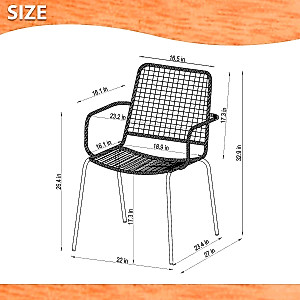 Brampton Le Mans Outdoor Set of 4 | Stacking Chairs | Perfect for Patio, Grey
