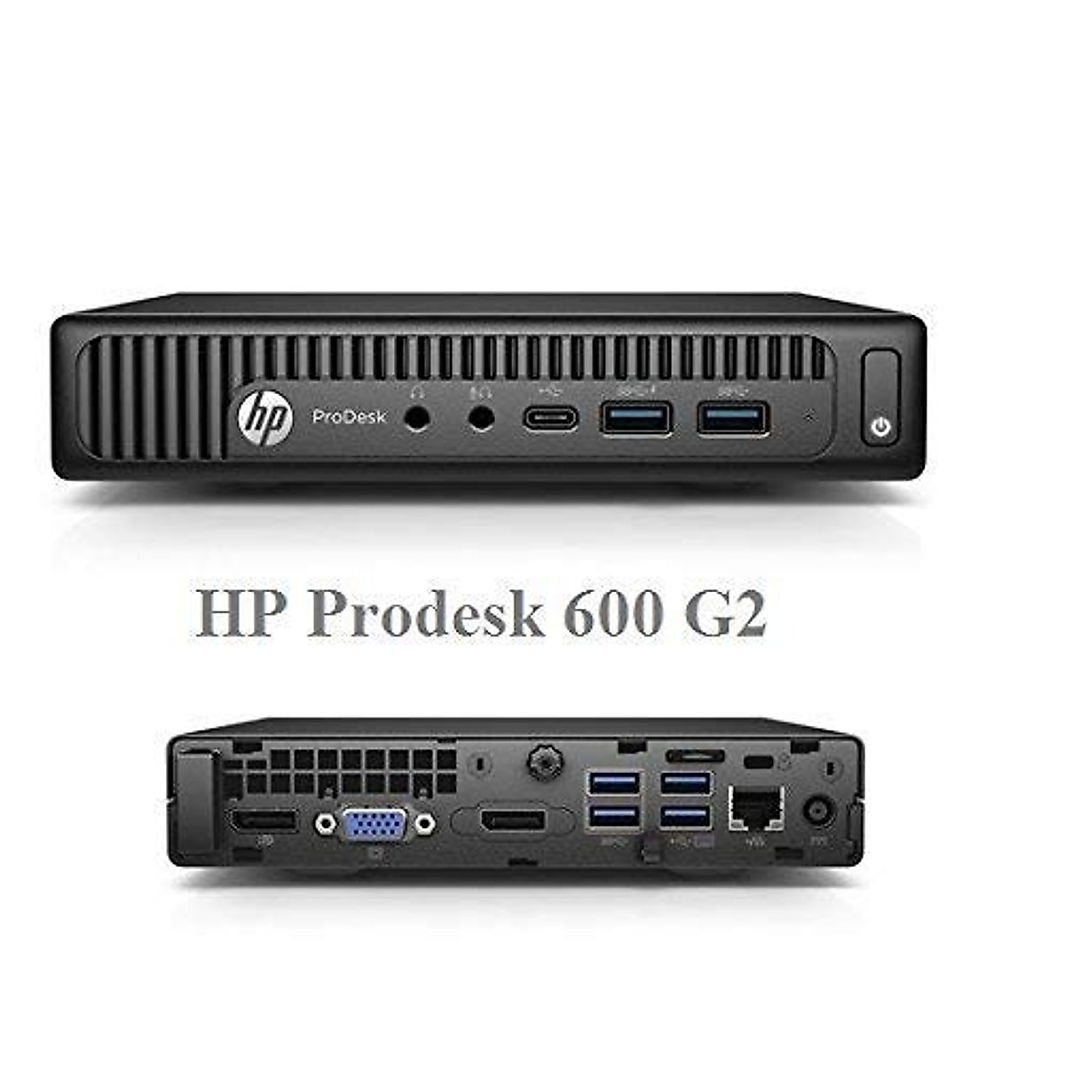 HP 600 G2 Micro Computer Mini Tower Tiny PC (Intel Quad Core i3-6100T, 8GB RAM, 256GB SSD, Wi-Fi, VGA, Display Port) Win 10 Pro (Renewed)