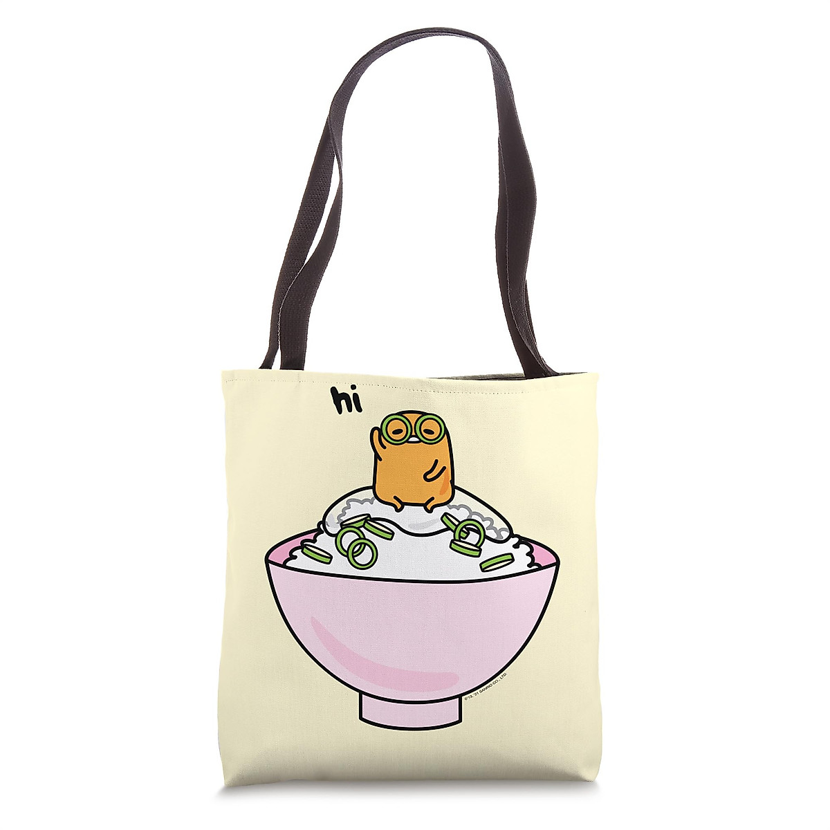 Gudetama Green Onion Glasses Tote Bag