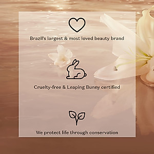 O BOTICARIO Lily Satin Hydrating Body Cream, 24 Hour Fragranced Body Butter for Dry Skin, 8.8 Ounce