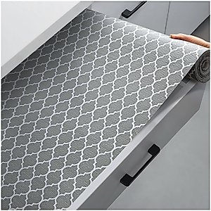 Coavas Drawer and Shelf Liner Non-Adhesive Cabinet Liners Strong Non-Slip Durable Waterproof Shelf Liner for Kitchen Shelves, Cupboard, Desks, Grey, 12 in X 10 FT