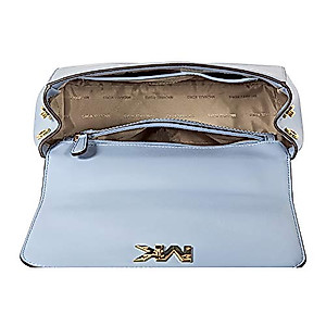 Michael Kors Mott Medium Leather Satchel- Pale Blue