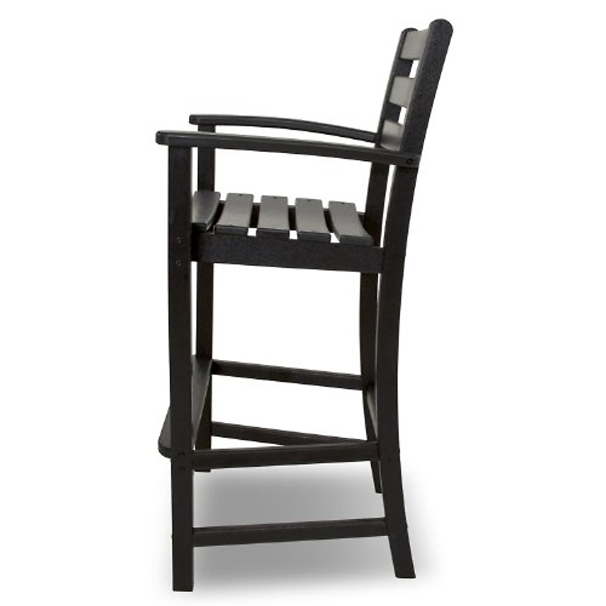 Trex Outdoor Furniture Monterey Bay Bar Arm Chair, Charcoal Black