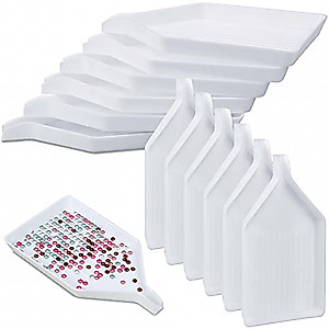 10Pcs Plastic Diamond Painting Trays， 3.8 x 2.2 Inches Rhinestone Plate Tray for Diamond Painting，Bead Sorting Trays for DIY Crafts