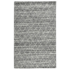 Benjara Jua 2 x 3 Hand Tufted Small Area Rug, Diamond Designs, Gray, White