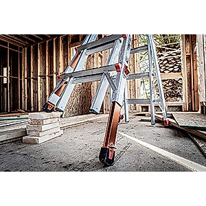 Little Giant Ladders, Revolution with Ratchet Levelers, M26, 26 ft, Multi-Position Ladder, Ratchet™ leg levelers, Aluminum, Type 1A, 300 lbs weight rating (12026-801)