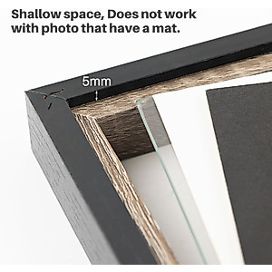 Golden State Art, 11x14 Tall/Split Molding Picture Frame, Wall Display Perfect for Displaying Weddings Photos, Anniversary Photos, Memories (Black/Grey, 1 Pack)