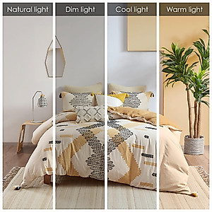 INK+IVY Queen Duvet Cover Set, Southwestern Geometric with Decorative Embroidery, Boho Duvet Set Queen, Pre-Washed Cotton Duvet Queen Set Bedding Cover, 2 Shams, Arizona, Full/Queen Yellow 3 Piece