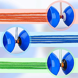 Pack of 12 Diabolo Strings, 60 Inch (1.5M) Pro Diabolo String for Chinese Yoyos, Blue, Green, Orange