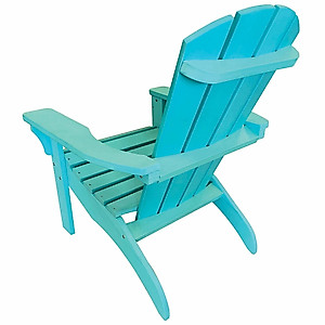 Leigh Country TX 94025 Poly Resin Adirondack Chair, Turquoise, Turquiose