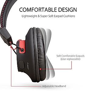 Avantree Audition - Bluetooth Over-Ear Headphones & Mic for PC with 40hr Battery Life, Wireless & Wired Modes, and Long-Lasting Durable Build