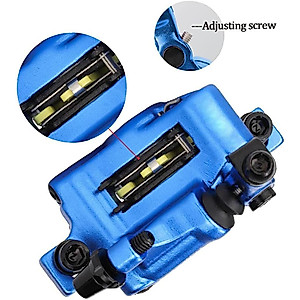 1 Pair Front & Rear HB-100 MTB Bike Hydraulic Disc Brake Calipers Aluminum Alloy Mountain Bike Road Bicycle Line Pulling Brake Clamp (Color : Blue, Size : Front+Rear)