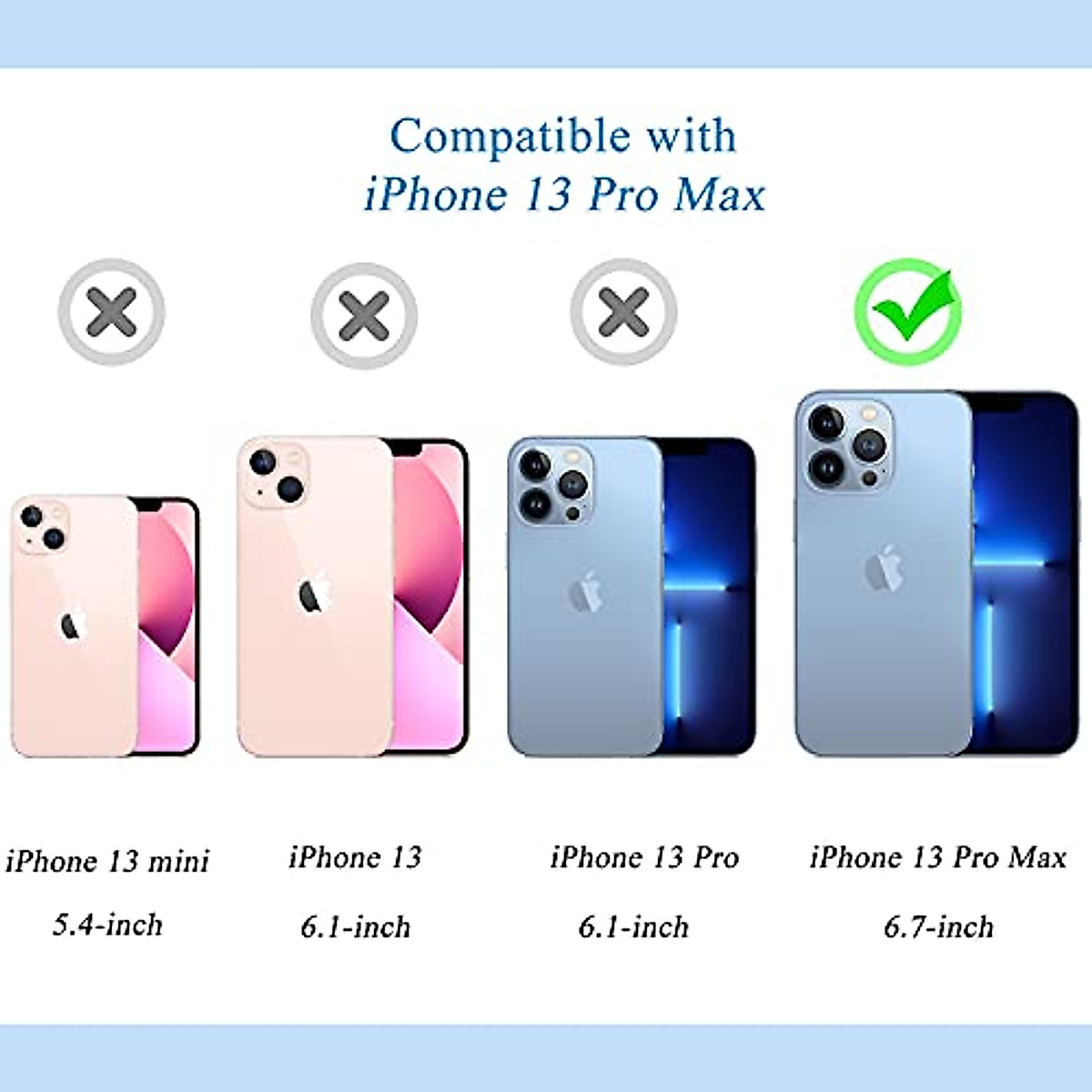 Tksafy Case Designed for iPhone 13 Pro Max, Heavy Duty Shockproof Protective Three Layers Phone Bumper Cover with Full Body Rubber Armor Bumper Dropproof Protection for iPhone 13 Pro Max, Pink