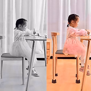 Furniture Raisers Bed Risers - 1 Inch Wooden Circle Heavy Duty Furniture Height Extenders Lifts for Sofa Couch Desk Chair Table Base Raising Space,with Silicone Non-Slip Pad, Pack of 4