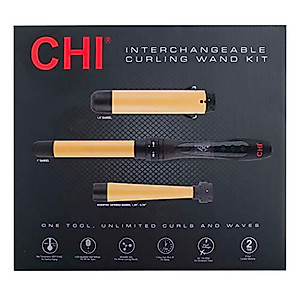 CHI Interchangeable Curling Wand With Inverted Tapered 0.5"-1.25" Barrel, 1 Pound